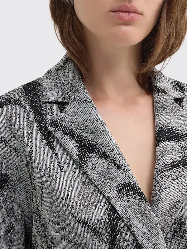 MARGHERITA MACCAPANI Double-breasted Abstract Print Blazer