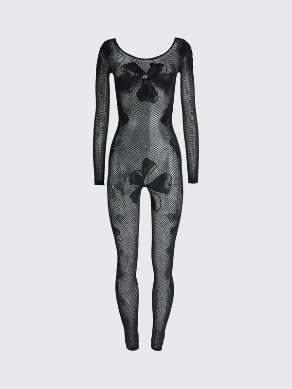 MARGHERITA MACCAPANI Monogram Floral Mesh Catsuit