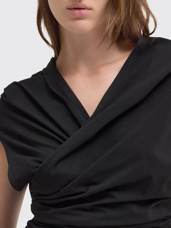 MARGHERITA MACCAPANI Sleeveless Hooded Wrap Top - Black