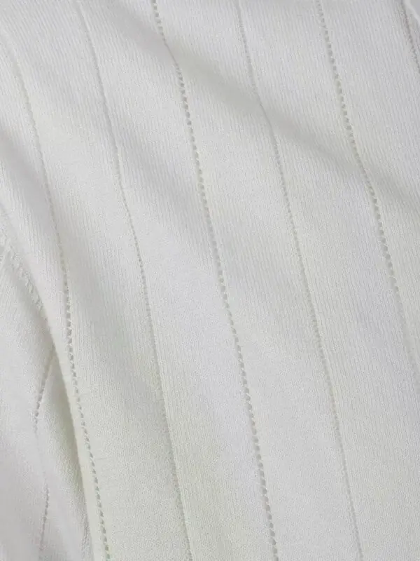 CRUCIANI Pointelle-knit Short-sleeve T-shirt