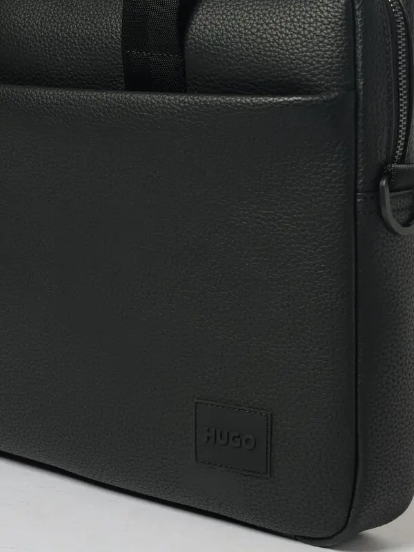 Hugo Hammered Faux Leather Laptop Bag