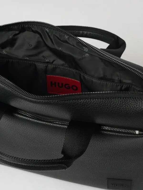 Hugo Hammered Faux Leather Laptop Bag