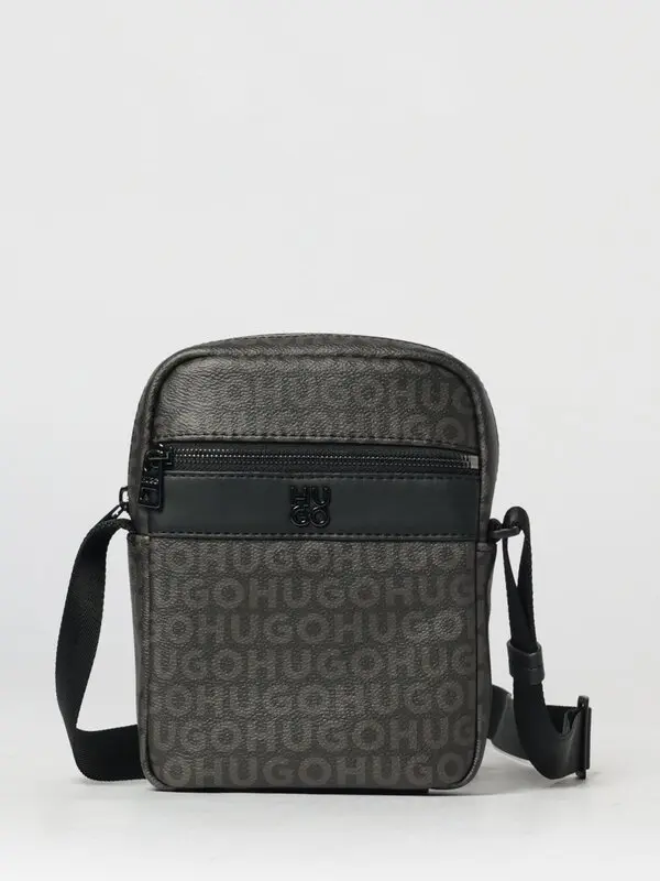 Hugo Monogram Shoulder Bag - Black