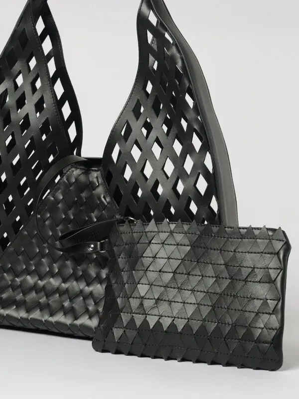 VIC MATIE Woven Leather Shoulder Bag