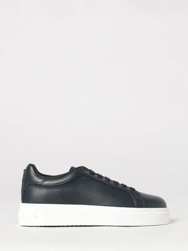 Paciotti Lace-up Leather Sneakers - Navy