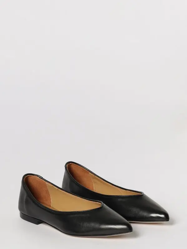 ANNA F. Leather Ballerina Flats