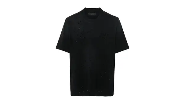 Amiri Ma Shotgun Embroidered Tee Shirt - Black