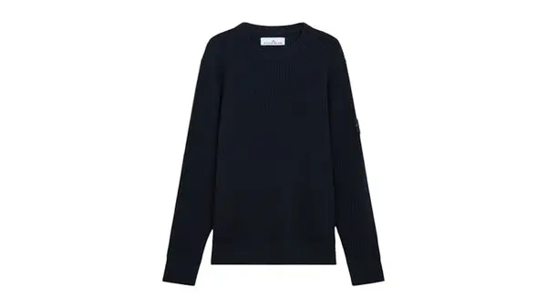 Stone Island Full Rib Rws Wool Sweater - Navy Blue