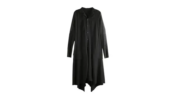 Yohji Yamamoto Button Detail Flap Dress