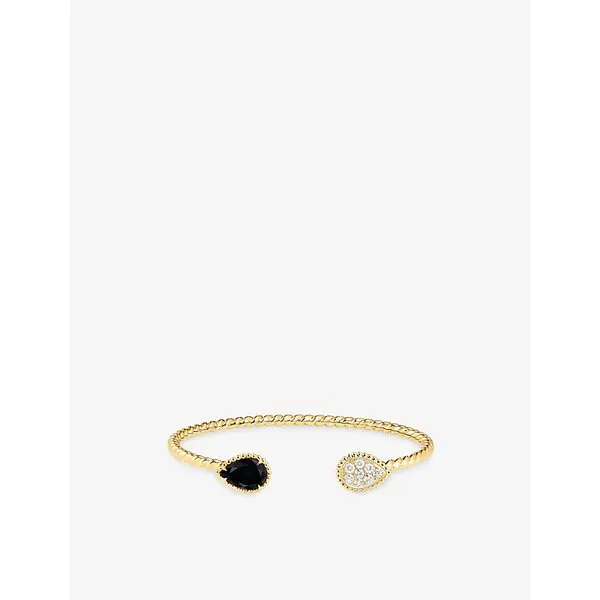 Boucheron Serpent Bohème Motif Bracelet In 18ct With Onyx And Diamonds - Yellow Gold