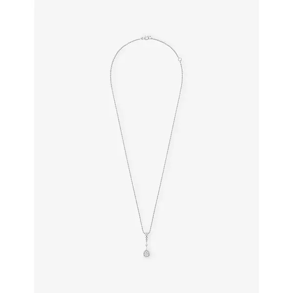 Boucheron Serpent Bohème Solarité Xs 18kt And Diamond Pendant Necklace - White Gold
