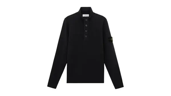 Stone Island Lambswool Sweater - Black