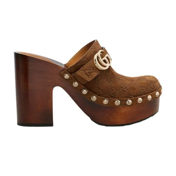 Gucci Platform Clogs With Horsebit Detail