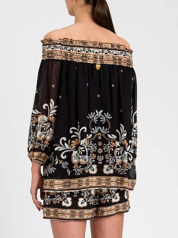 TWINSET U & B Embellished Off-the-shoulder Blouse