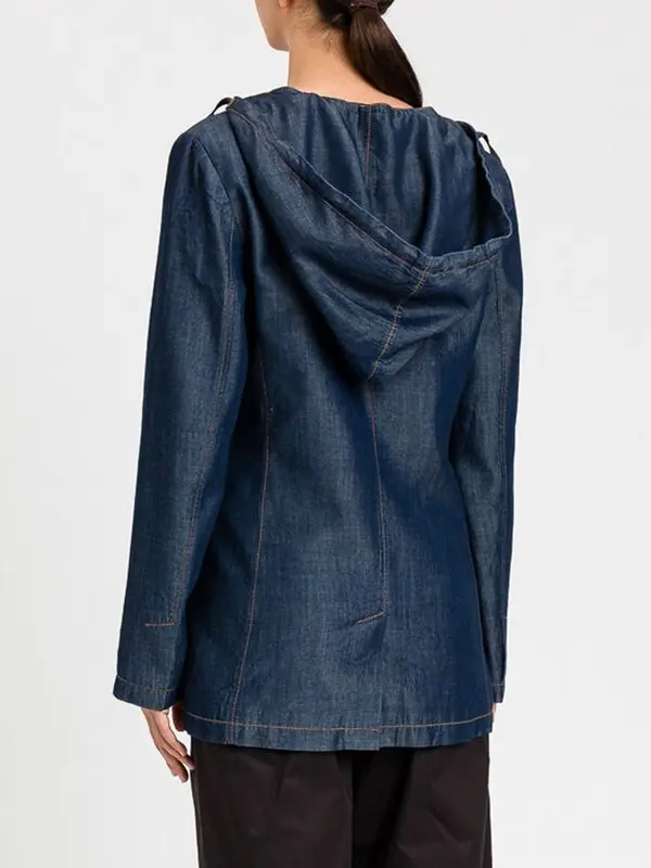 TWINSET Cotton Double-breasted Blazer With Hood