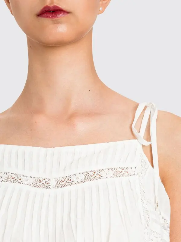 TWINSET U & B Cropped Top With Lace Trim