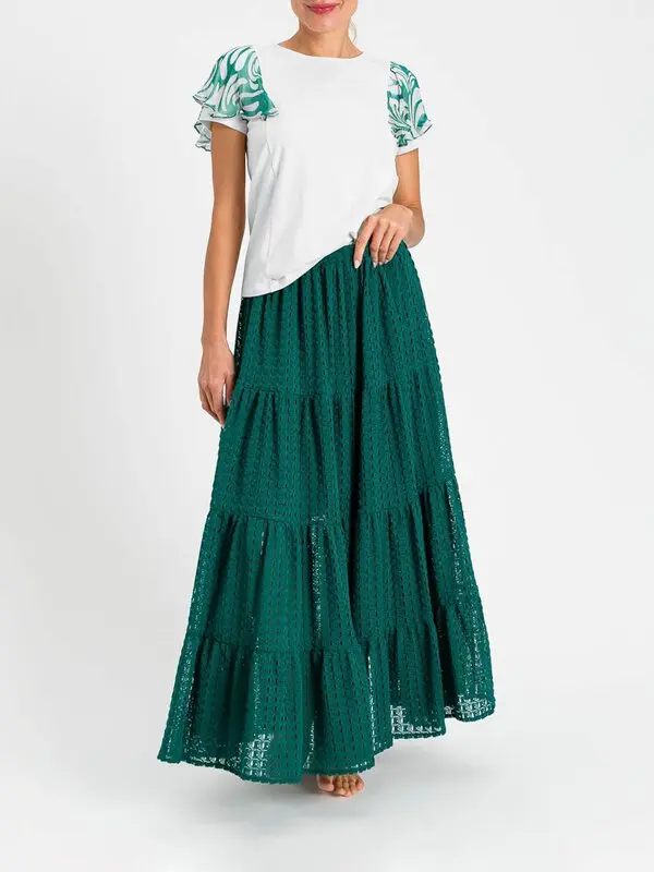 TWINSET U & B Tiered Maxi Skirt