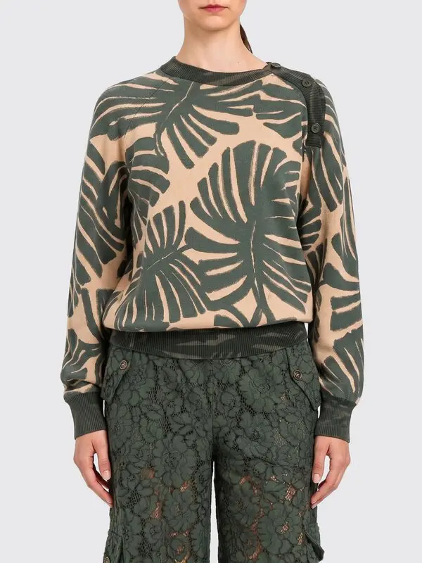 TWINSET U & B Sweater With Leaf Print