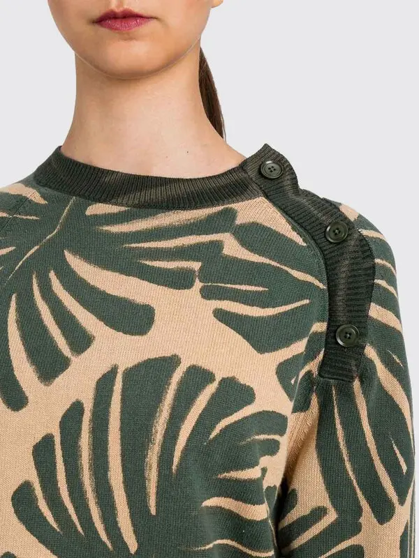 TWINSET U & B Sweater With Leaf Print