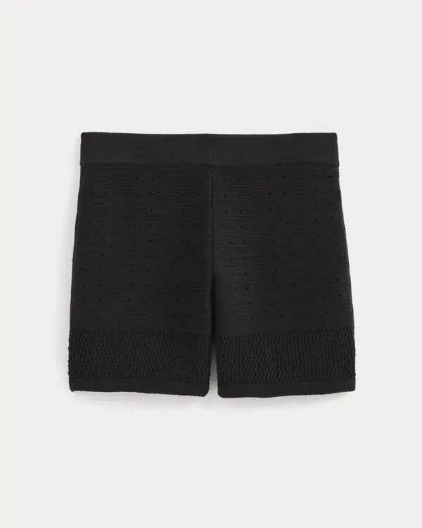Everlane Open-knit Cotton Shorts - Black