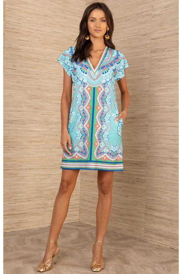 Hale Bob Betty Jersey Dress - Blue