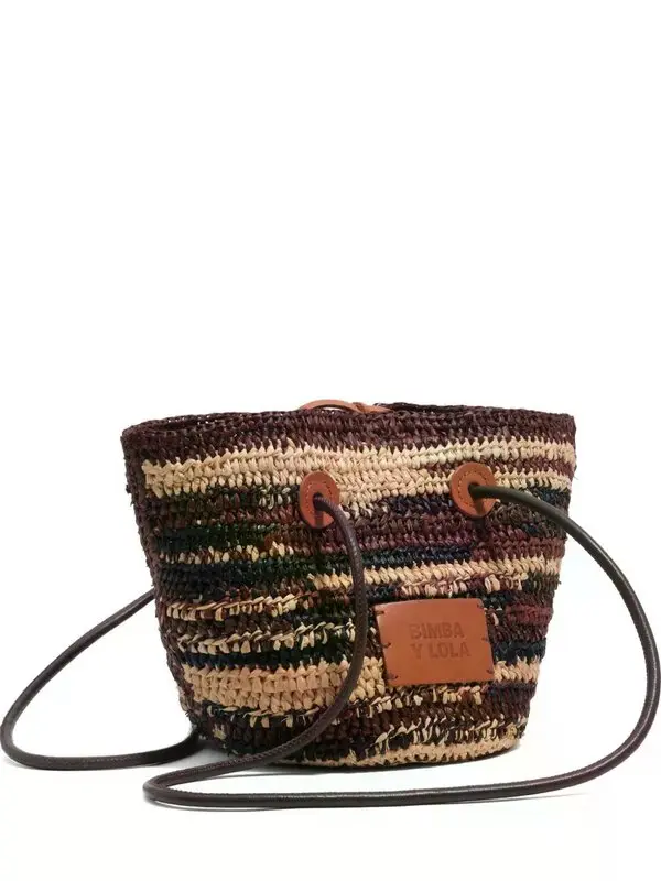 Bimba Y Lola Small Raffia Shoulder Bag