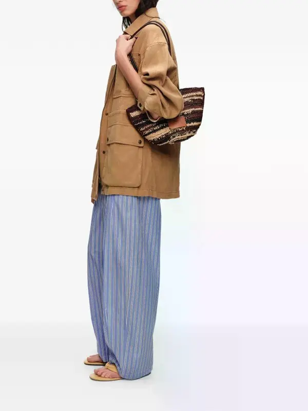 Bimba Y Lola Small Raffia Shoulder Bag
