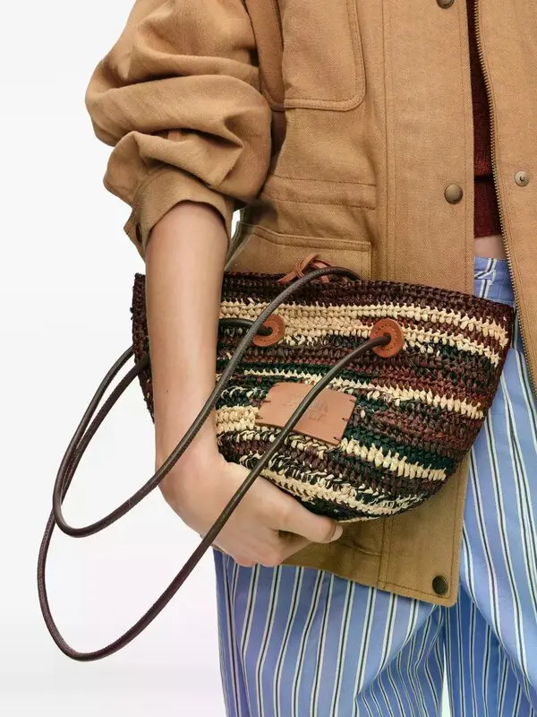 Bimba Y Lola Small Raffia Shoulder Bag