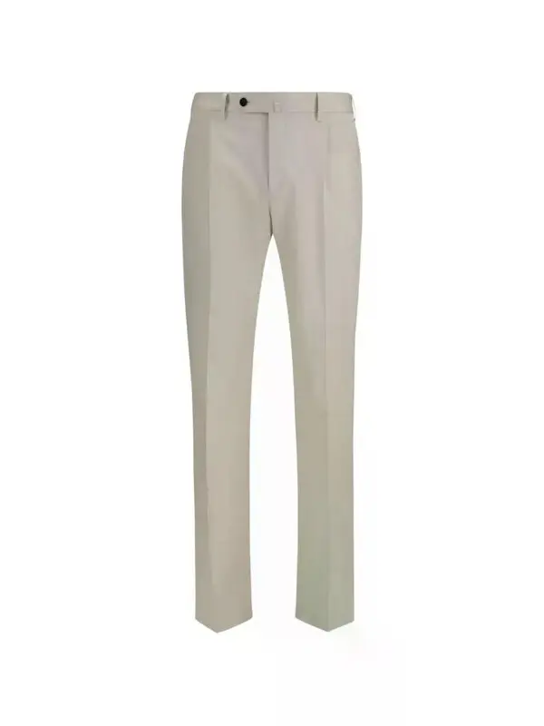 GERMANO 1952 Beige Merino Wool Tailored Trousers
