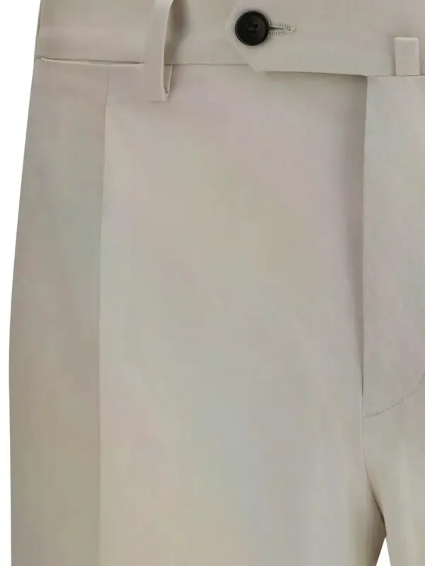 GERMANO 1952 Beige Merino Wool Tailored Trousers
