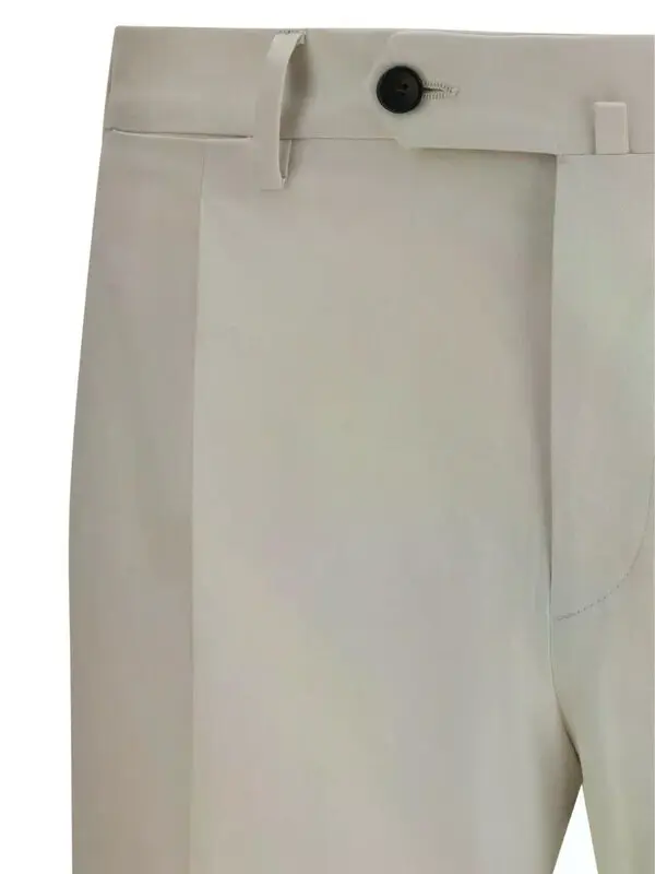 GERMANO 1952 Beige Merino Wool Tailored Trousers