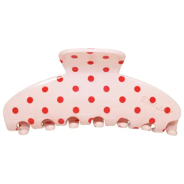 EMI JAY Big Effing Clip Hair Claw In Blush Polka Dot - One-color