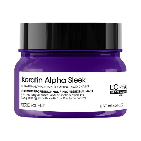 L'OREAL PROFESSIONNEL Keratin Alpha Sleek Anti-frizz Hair Mask For Smooth Hair - One-color