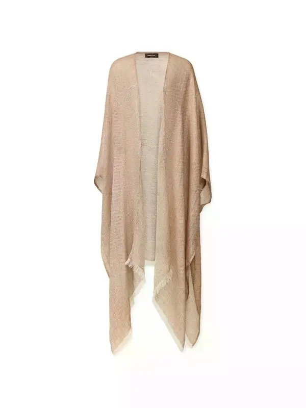 Fabiana Filippi Metallic Effect Poncho - Neutrals