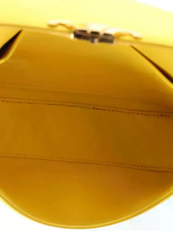 Celine Triomphe Shoulder Bag Smooth Calfskin Nano Crossbody Bag - Yellow