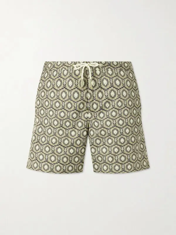 Orlebar Brown Bulldog Passetto Printed Swim Shorts - Green