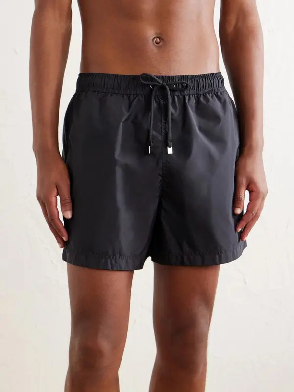 Zegna Straight-leg Mid-length Swim Shorts - Black