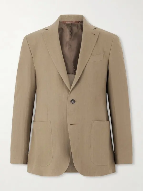 Canali Kei Linen Suit Jacket