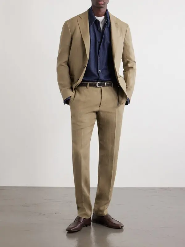 Canali Kei Linen Suit Jacket