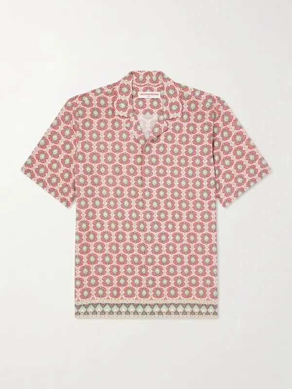Orlebar Brown Maitan Passetto Camp-collar Printed Lyocell Shirt
