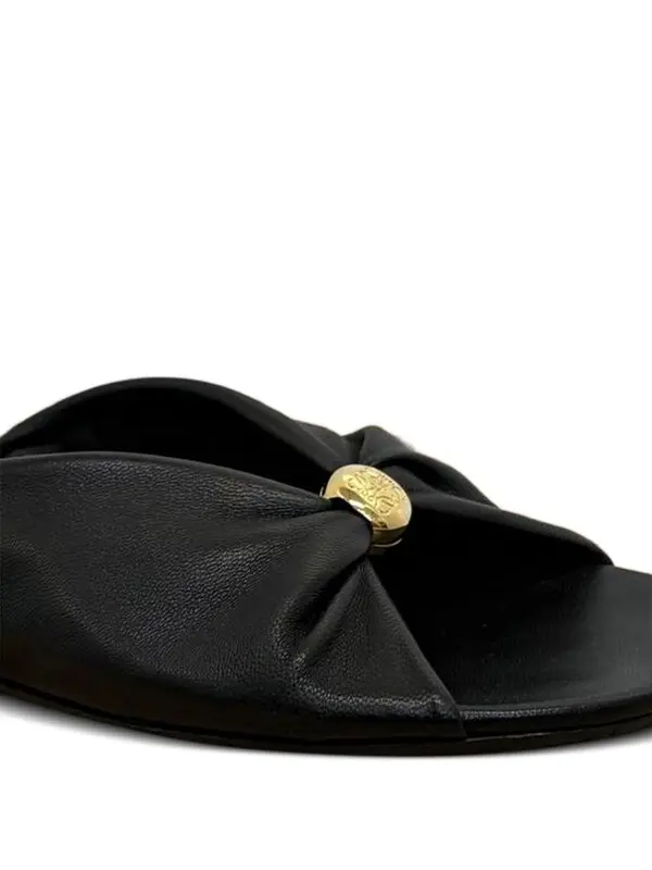Loewe Pebble Leather Slide Sandals