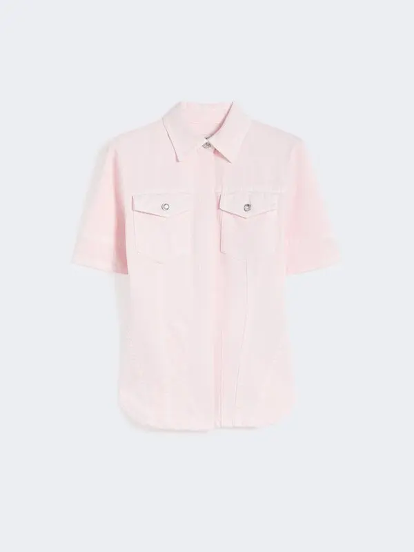 Max Mara Slim-fit Bull Denim Shirt - Pink