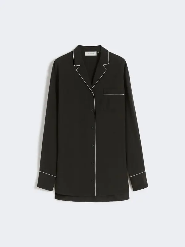 Max Mara Satin Overshirt - Black