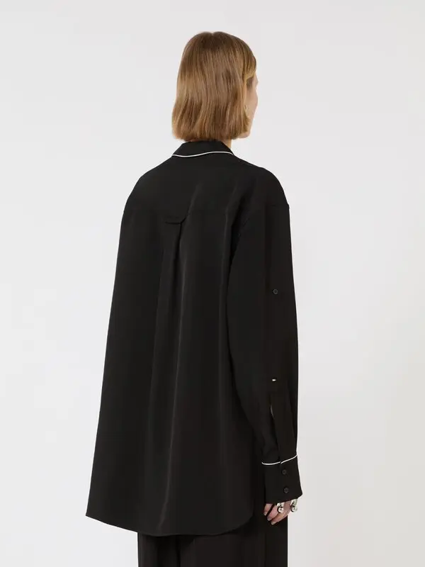 Max Mara Satin Overshirt - Black