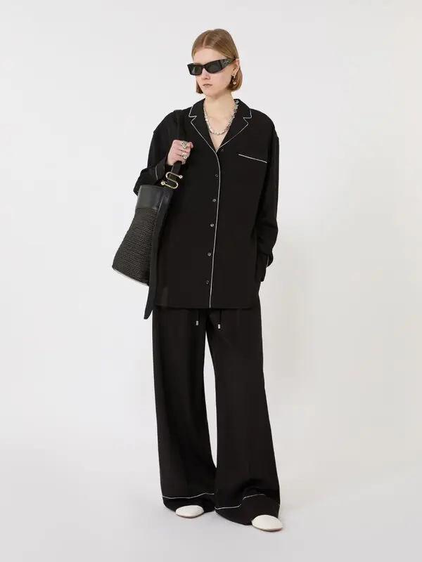 Max Mara Satin Overshirt - Black