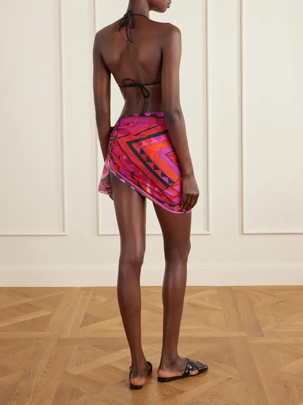 Emilio Pucci Printed Self-tie Cotton Pareo