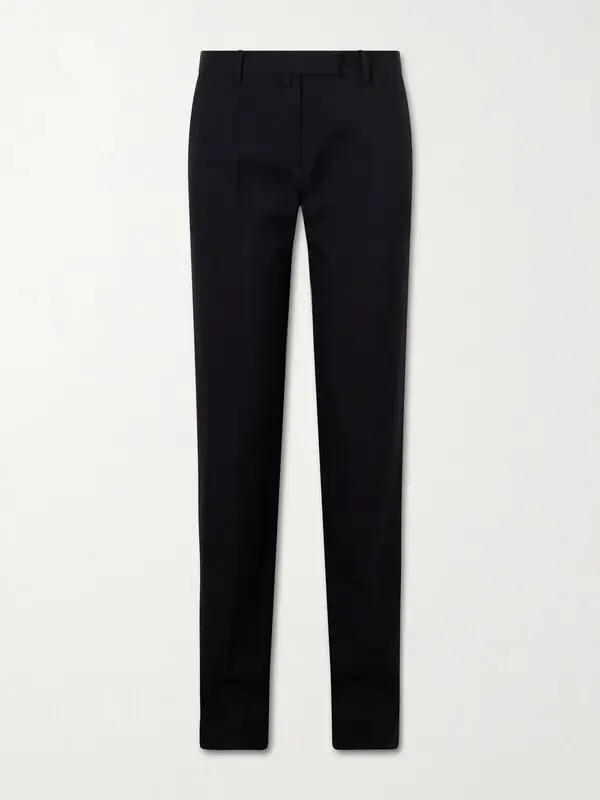 Calvin Klein Caius Wool-twill Straight-leg Pants - Black