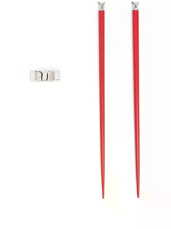 Shanghai Tang Year Of The Pig Chinese Zodiac Chopsticks - Red