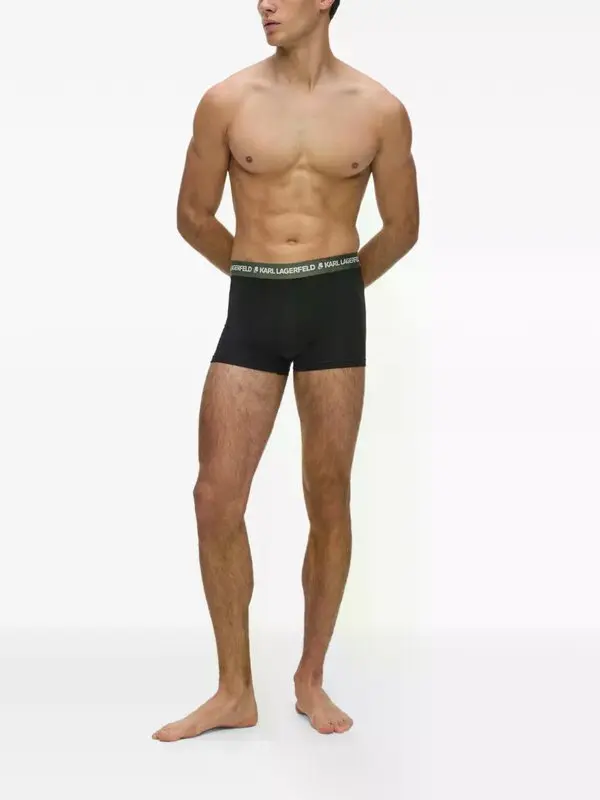 Karl Lagerfeld Logo-waistband Boxers - Black