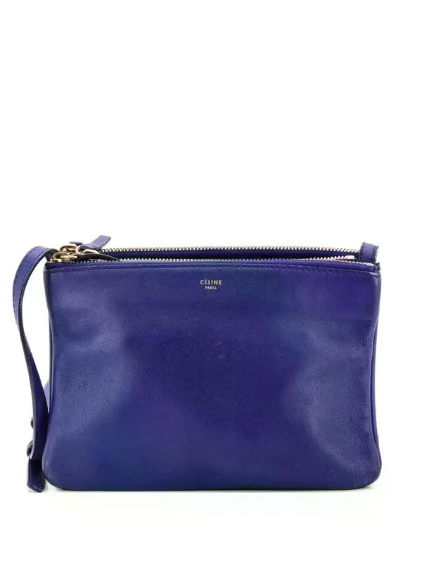 Celine Trio Small Leather Bag - Blue